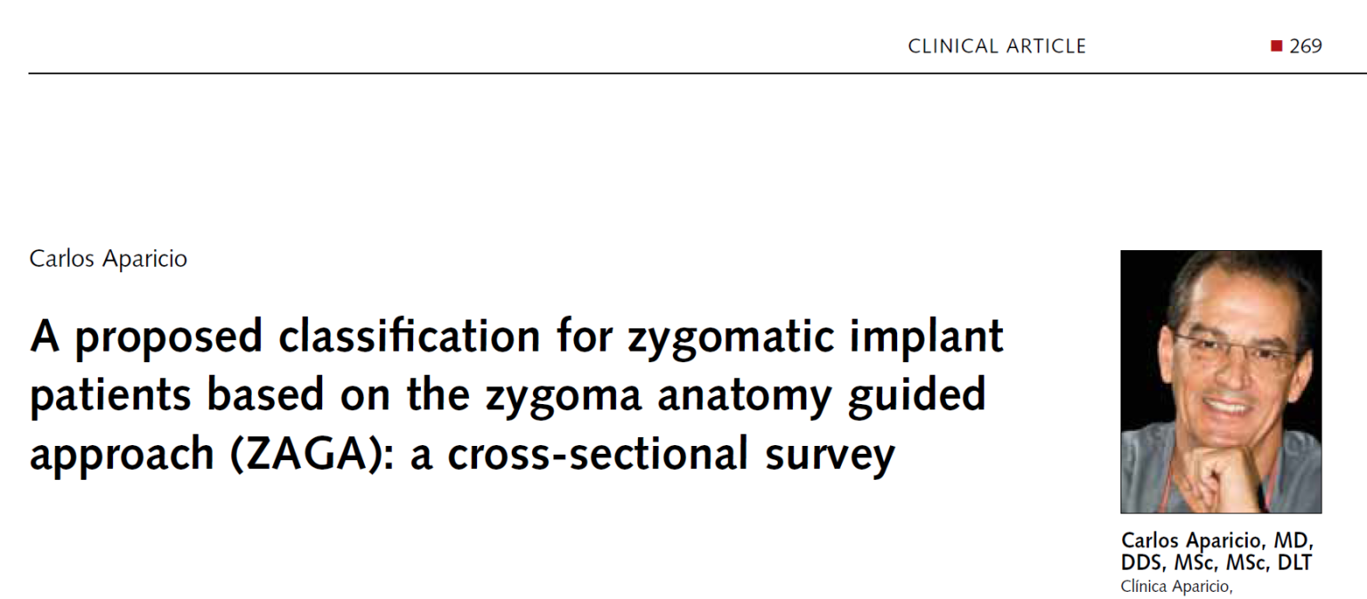Publications - Dr. Carlos Aparicio: All about Zygomatic Implants